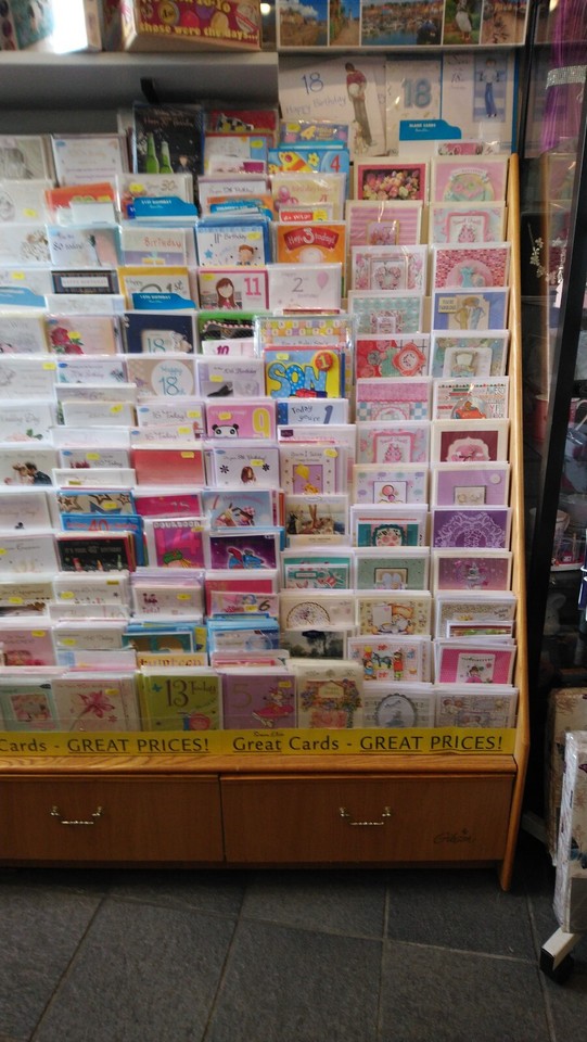 A large selection of Greetings Cards From Retail Shop, Birthday ...
