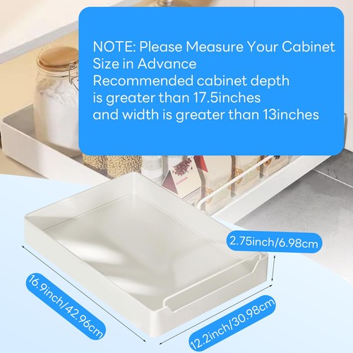 Pull Out Cabinet Organizer Peel and Stick Slide Drawers with Adhesive ...