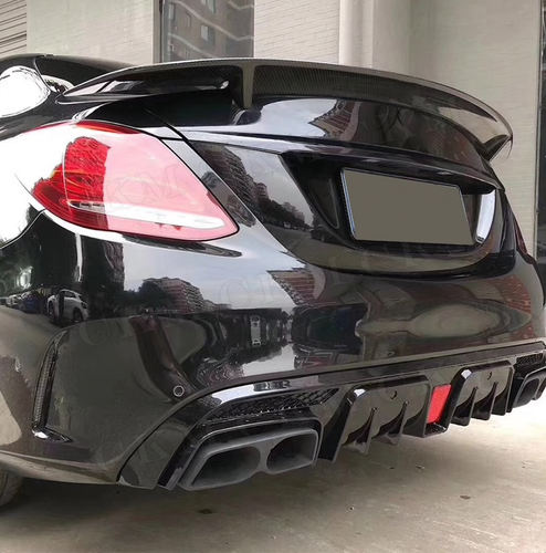 Mercedes Benz W205 C300 C450 C43 C63 C63S AMG Rear Diffuser Valance ...