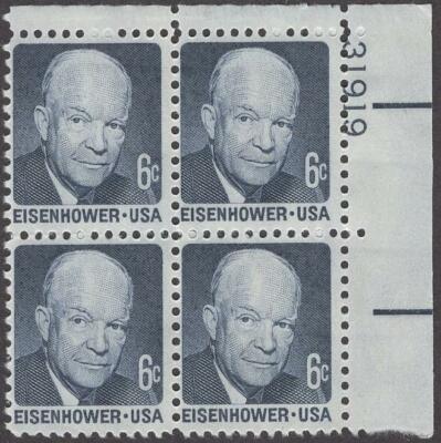 Scott # 1393 - US Plate Block Of 4 - Dwight Eisenhower - MNH - 1970 | eBay