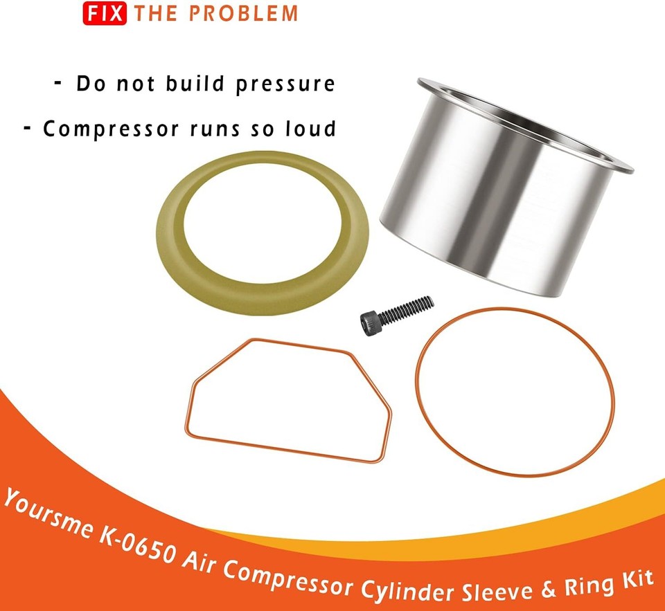 K-0650 Air Compressor Ring Kit for Craftsman DeVilbiss Dewalt Porter ...