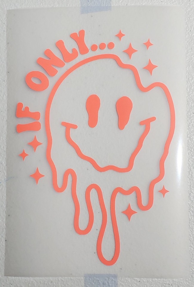 Glow In The Dark Vinyl Decals Medium Drippy Smiley Face Quotes Lit ...