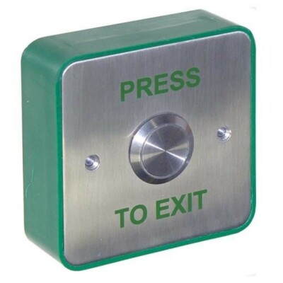 Stainless Steel Exit Button Green box Vandal Resistant Interior Press ...