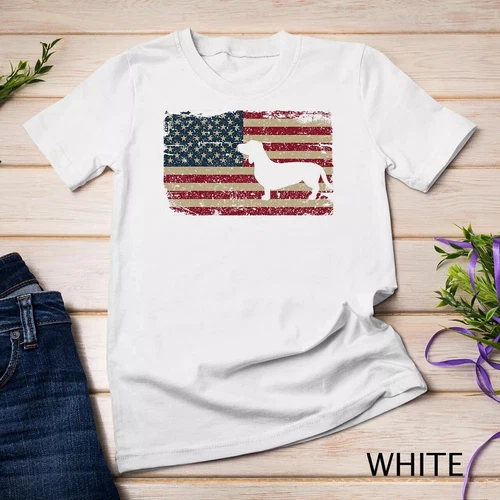 2025/Dachshund America Flag Patriotic Weiner Dog Gift Unisex T-shirt | eBay