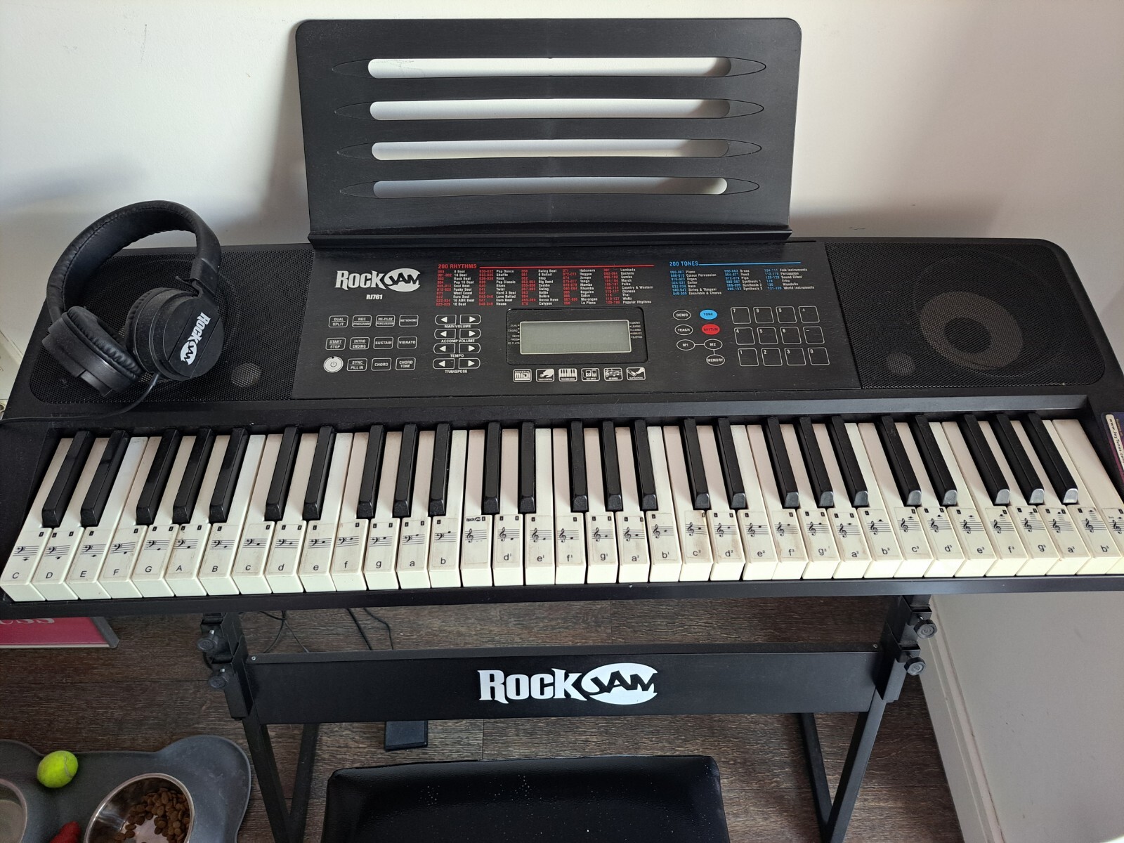 RockJam RJ761 61 Keys Electronic Interactive Teaching Piano Keyboard ...