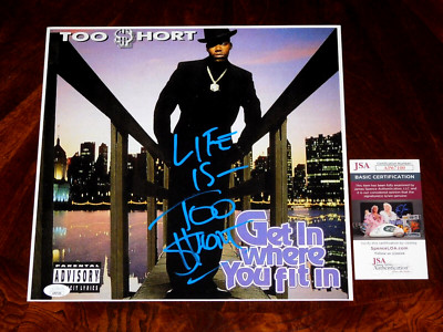 TOO SHORT SIGNED GET IN WHERE YOU FIT IN 12X12 ALBUM COVER PHOTO RAP ...