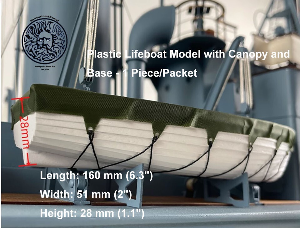 Plastic Lifeboat Model with Canopy and Base RC Model Ship Kit 1 PCS | eBay