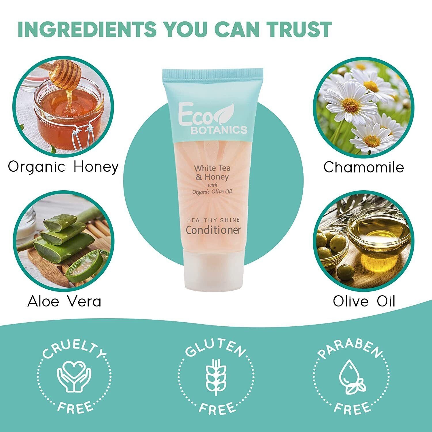 Case of 300 each Eco Botanics Travel-Size Hotel Conditioner, 0.85 oz ...