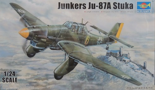 WWII GERMAN JU-87A STUKA TRUMPETER VERY LARGE 1:24 PLASTIC MODEL ...