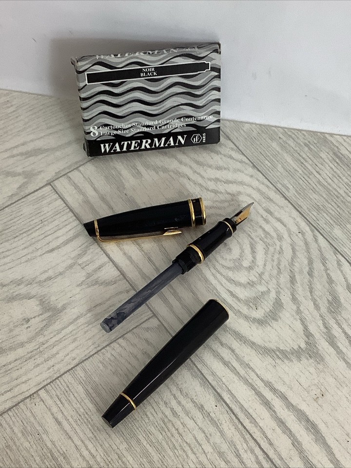 Waterman Fountain Pen With Cartridges Medium Nib @hc# | eBay UK