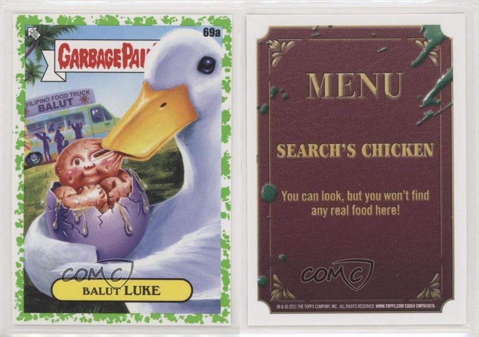 2021 Topps Garbage Pail Kids Food Fight Booger Green Balut Luke #69a ...
