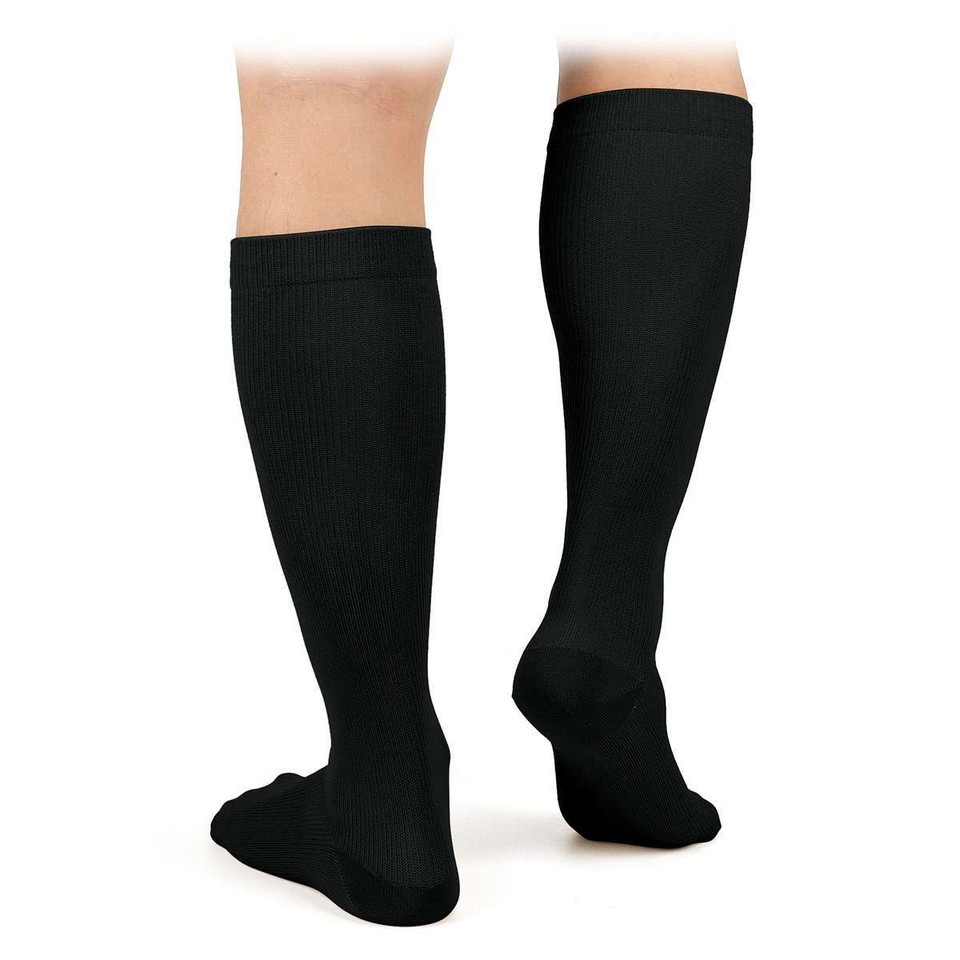 1/3/5 Pairs Compression Socks Stockings Mens and Womens Knee High ...