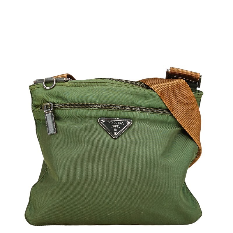 Auth Prada Triangle Logo Plate Diagonal Shoulder Bag … - Gem