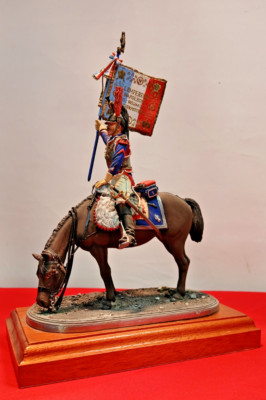 ALMOND FRENCH CUIRASSIER A CHEVAL DE LA GUARD IMPERIALE STANDARD BEARER ...