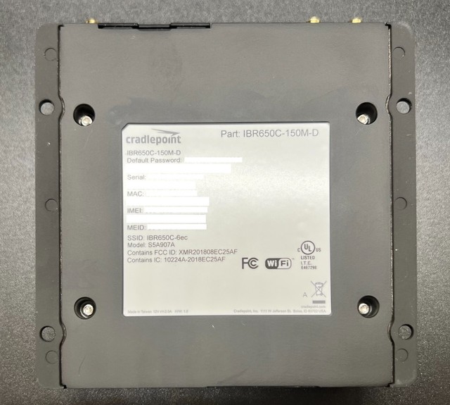 Cradlepoint LTE Router MultiCarrier Rugged IBR600C-150M-D Verizon ATT ...