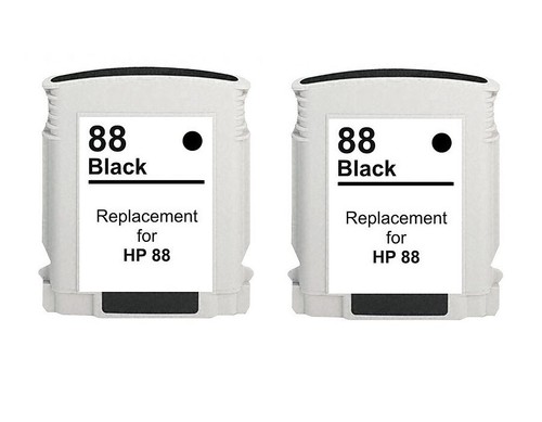 2x BK Ink For HP 88 OfficeJet Pro K5400 K550 K8600 L7480 L7500 L7580 ...