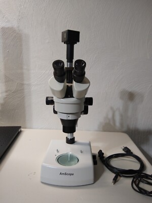 AmScope Stereo Zoom Microscope, w/ Amscope MD600 USB Camera | eBay