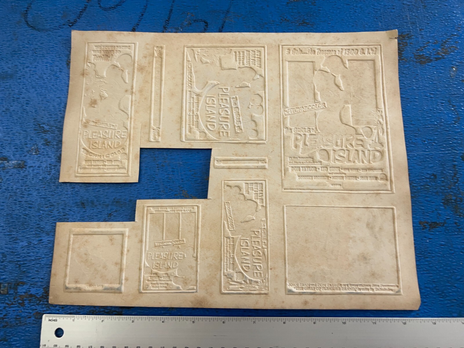 Rare 1953 The Girls of Pleasure Island Newspaper Flong Mold Printing ...