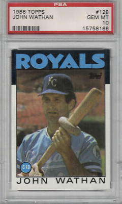 1986 TOPPS #128 JOHN WATHAN Psa 10 ROYALS POP 14 | eBay