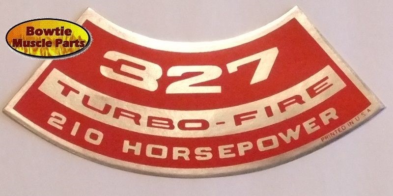 67 68 69 CAMARO 327 210 HP TURBO-FIRE ENGINE DECAL | eBay