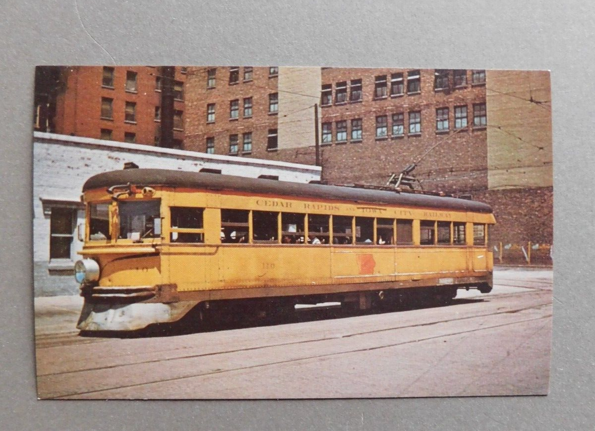 Crandic Railroad Cedar Rapids Iowa Postcard Cedar Rapids & Iowa City