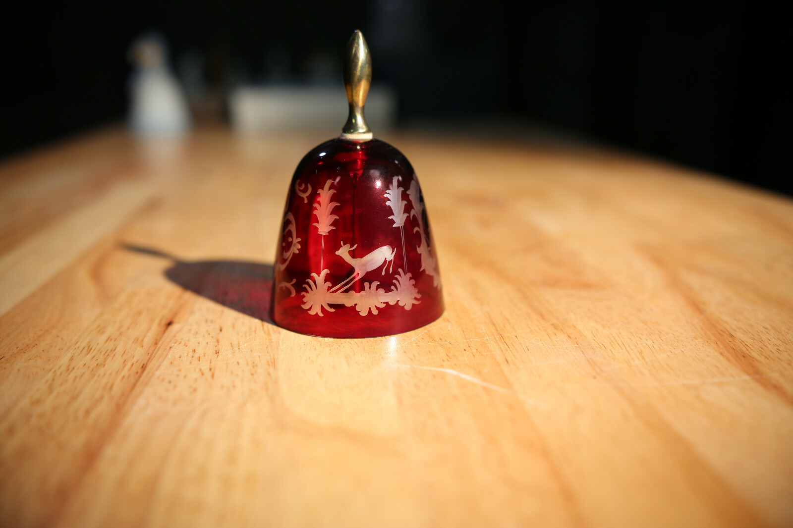Elegant Vintage Lead Crystal Bell Ruby Red Hand Cut! | eBay