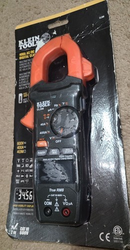 Klein Tools CL390 600V 400A AC/DC Auto-Ranging Digital Clamp Meter Kit ...