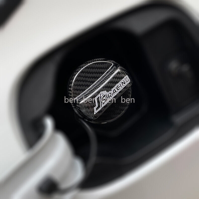 JS Racing CARBON FIBER Gas Fuel Cap Cover Fits HONDA FIT JAZZ GE8 GK5 ...