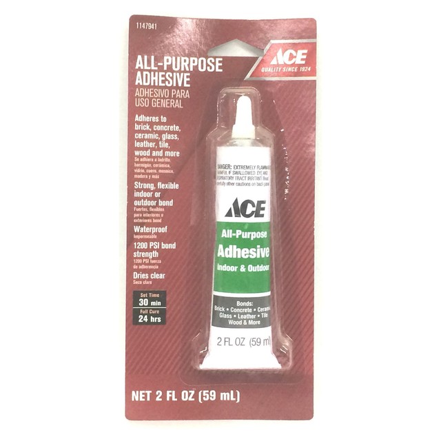 ACE 08855 All-purpose Adhesive 2oz Tube Indoor & Outdoor Use 1147941 Ship for sale online | eBay