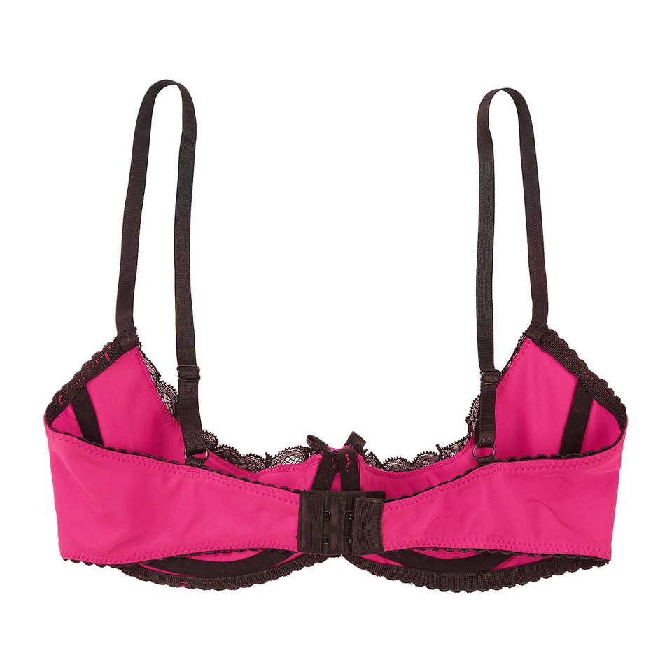 Women's 1/2 Cup Lace Shelf Bra Underwire Push Up Bras Lingerie ...
