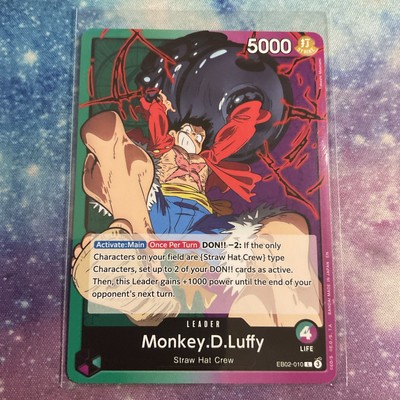 One Piece CG 4 Monkey D Luffy EB02-010 Extra Booster Anime 25th Leader ...