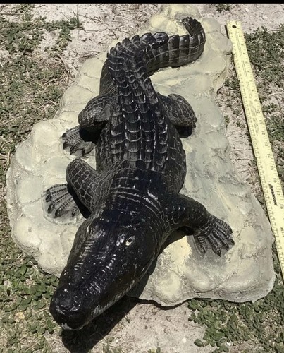 Latex Fiberglass Mold Make Concrete Or Plaster Alligator On Rocks. | eBay