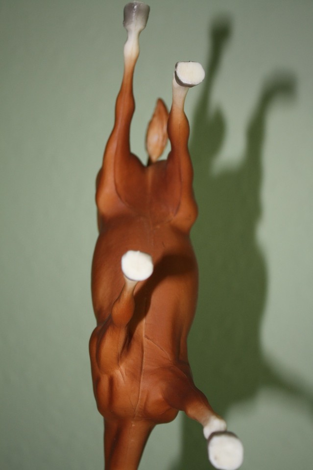 Breyer Cantering Welsh Pony #105 chestnut bald face with red ribbons | eBay