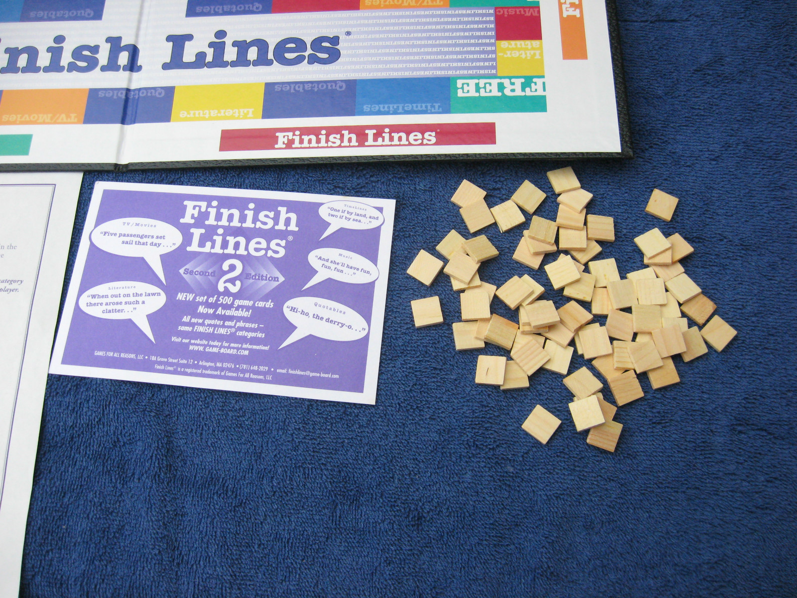 Finish Lines Game -1999 Edition, Where Players Compete To Finish Famous ...