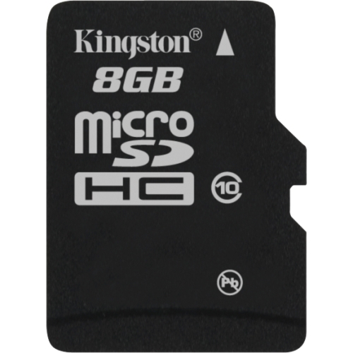 Kingston 8 GB, Class 10 (10MB/s) - MicroSDHC Card - Retail - (SDC10/8GB ...