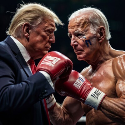 TRUMP VERSUS BIDEN PRESIDENTIAL BOXING MATCH 8x10 Glossy Printed Photo ...