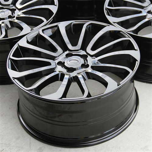 SET(4) 22" 22X9.5 WHEELS 5X120 GLOSS BLACK RIM FIT RANGE ROVER SPORT ...