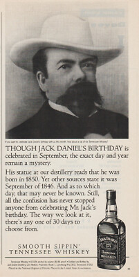 1995 Jack Daniel's No7 Whiskey - The Man - "September Birthday" - Print ...