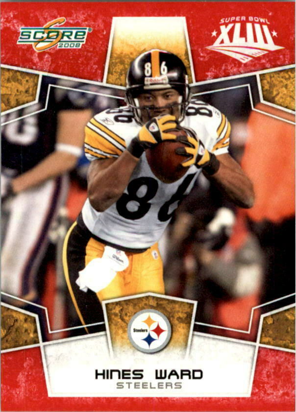 2008 Score Super Bowl XLIII Hines Ward 3 - Gold & 3 -Red Steelers Card ...