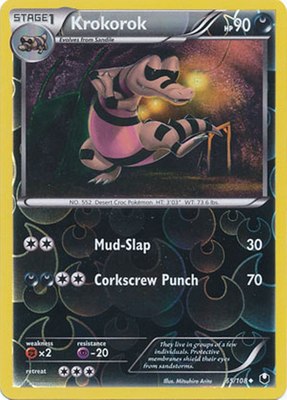 Krokorok 65/108 B&W Dark Explorers REVERSE HOLO PERFECT MINT! Pokemon ...