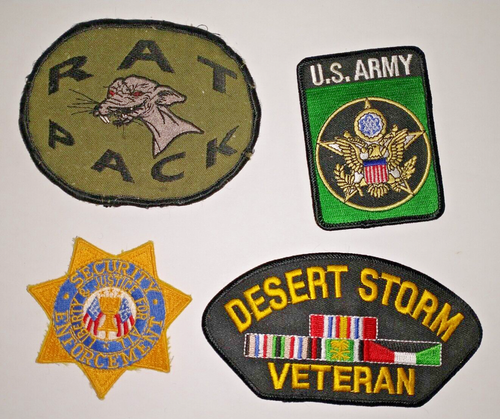 Military Fatigue Jacket Patches RAT PACK U.S. Army DESERT STORM VET ...