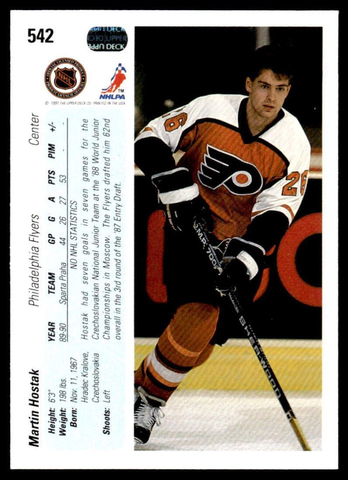 1990 Upper Deck #542 Martin Hostak Near Mint or Better | eBay