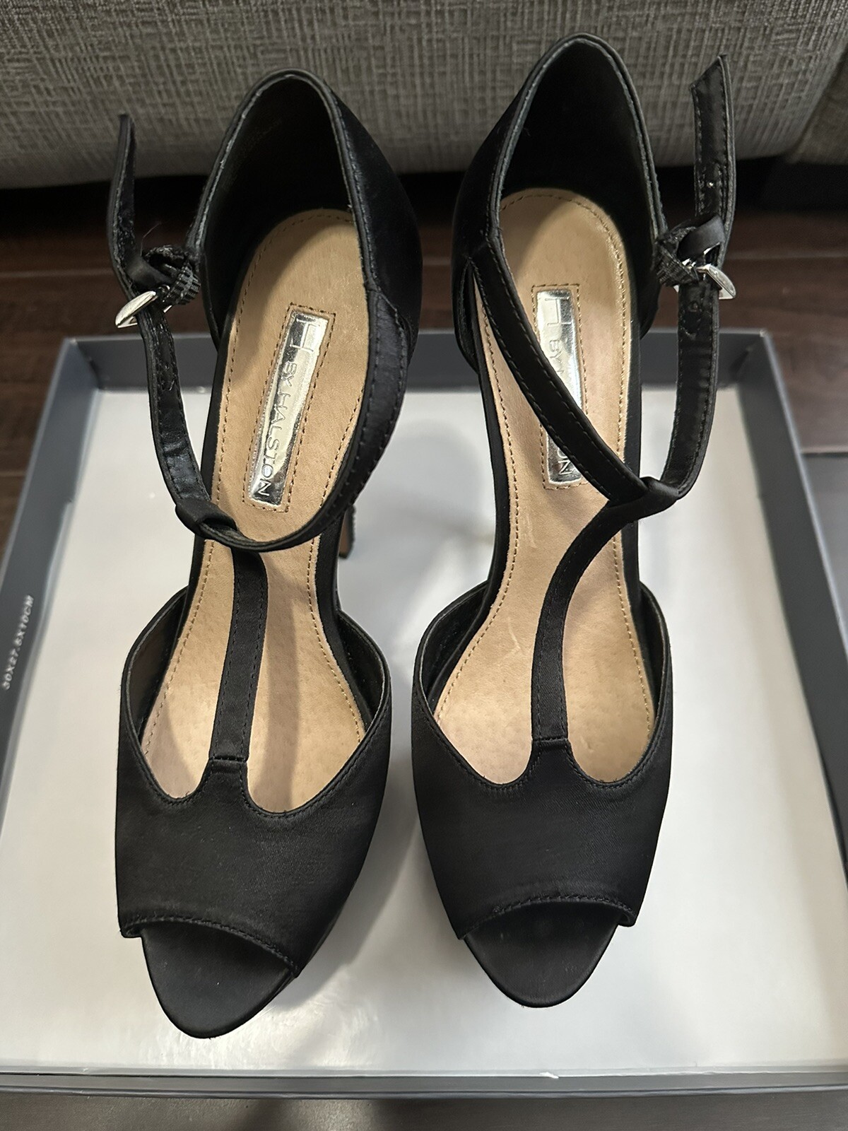 H By Halston Maggie Black Platform Shoes Beaded Women… - Gem