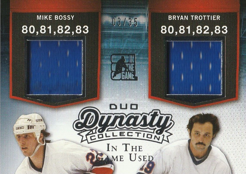 2015-16 ITG Used Dynasty Duo Jerseys Silver #DCD02 Mike Bossy/Bryan ...