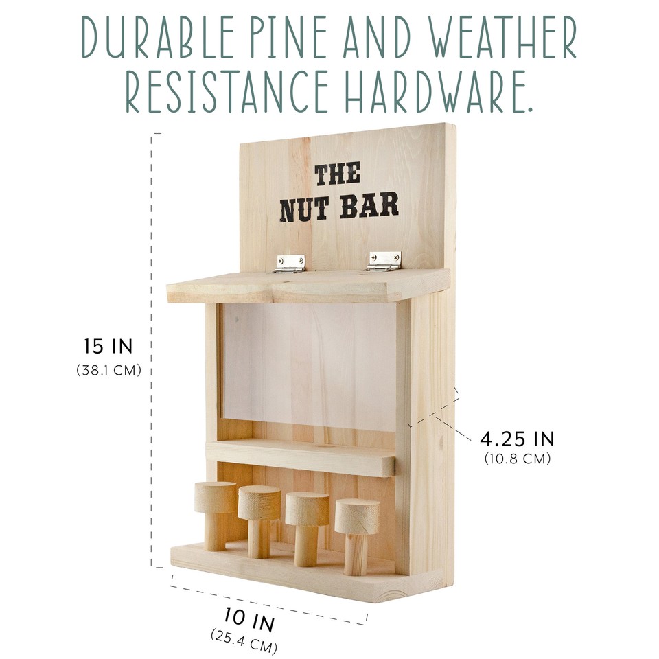 Nut Bar Squirrel Feeder, Funny Bar Stool Outdoor Squirrel Feeder | eBay