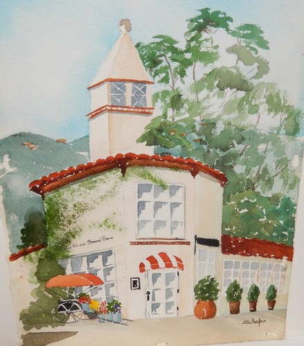 MARGARET SHAFER "PALOS VERDES GENERAL STORE" ORIGINAL WATERCOLOR ...