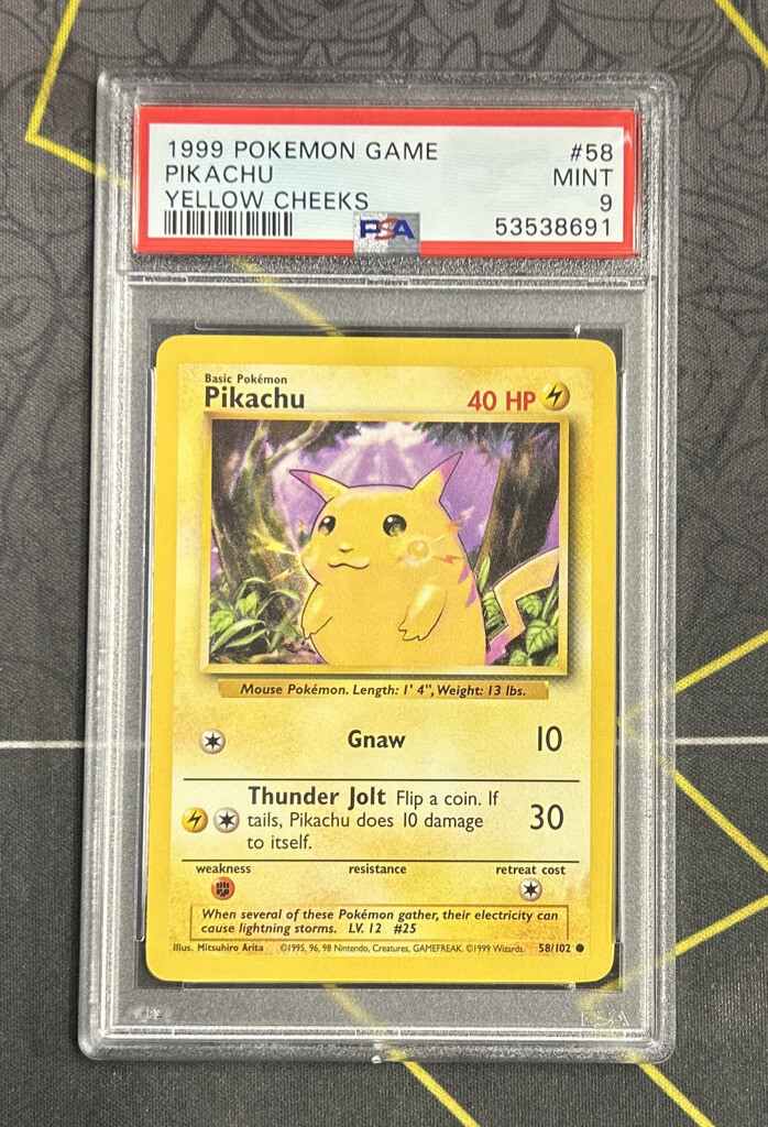 1999 Pokémon Game Pikachu Yellow Cheeks Card #58 PSA 9 | eBay