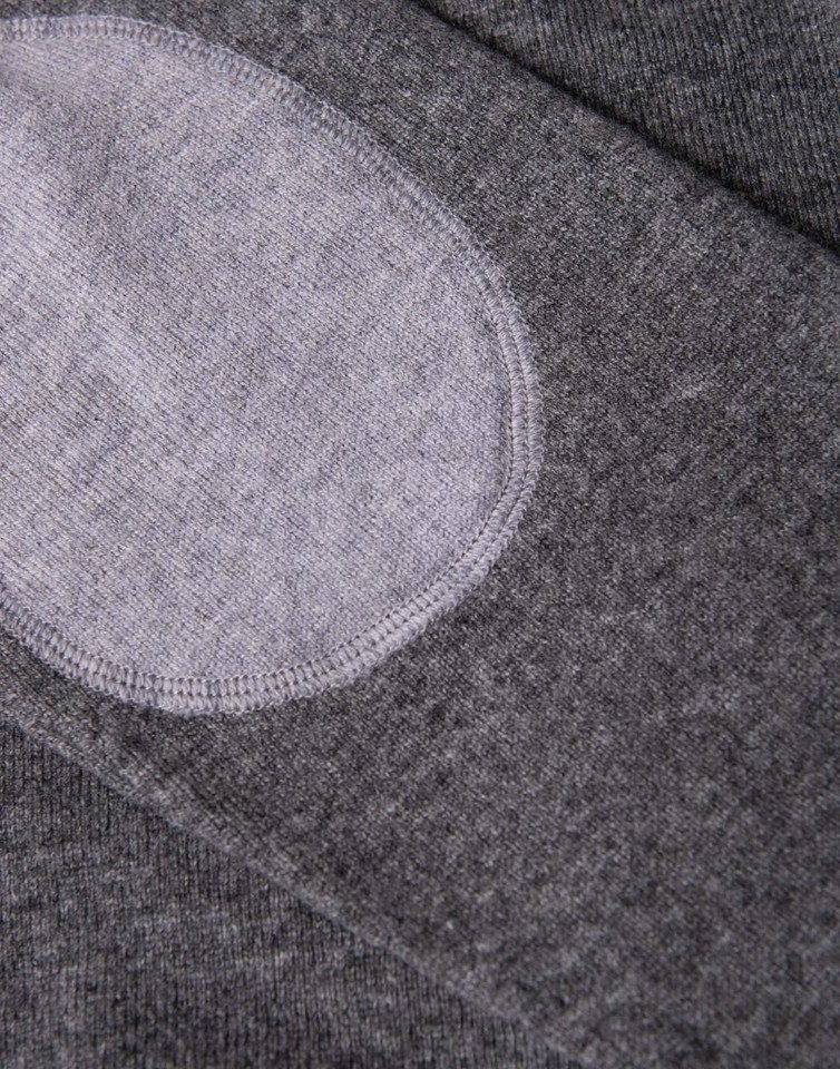 RRP€475 MALO OPTIMUM Cashmere & Wool Jumper Size S Elbow Patches Round ...