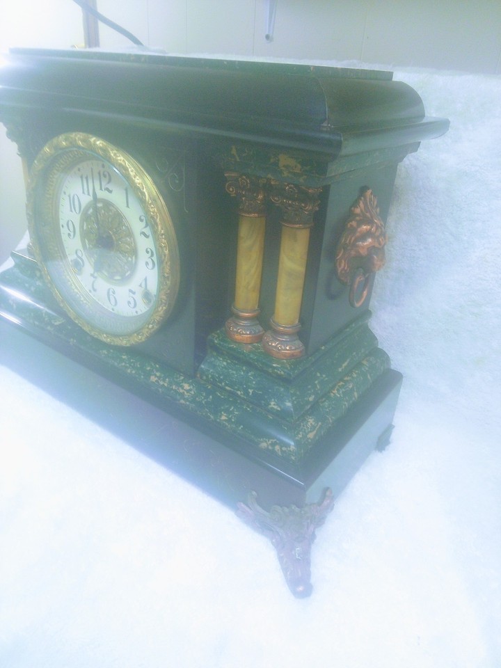 Beautiful Affordable ANTIQUE SETH THOMAS ADAMANTINE MANTLE Clock Runs ...