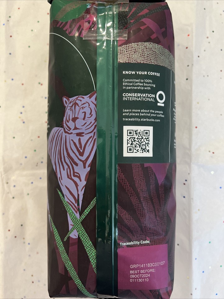 Starbucks Single Origin Sumatra Blend Whole Bean Coffee 1lb / 16oz ...